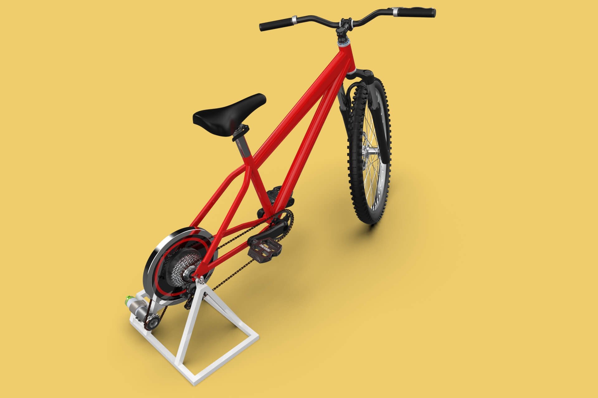 Stationary Exercise Bike Bicycle Generator Pedal Charger - 3D Model by ...