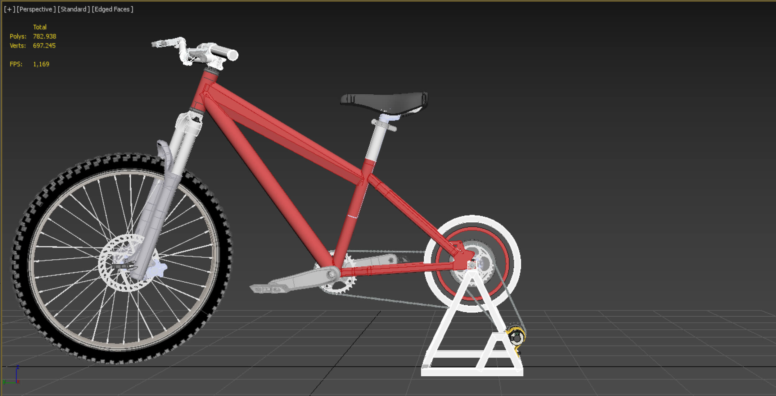 Stationary Exercise Bike Bicycle Generator Pedal Charger - 3D Model by ...