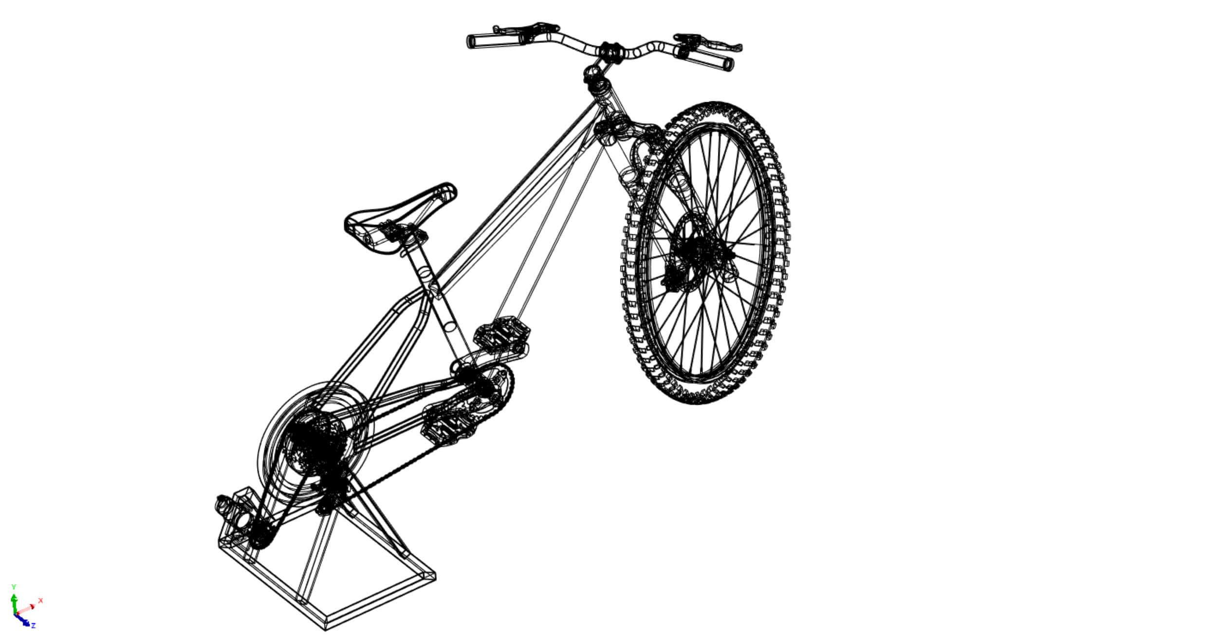 Stationary Exercise Bike Bicycle Generator Pedal Charger - 3D Model by ...