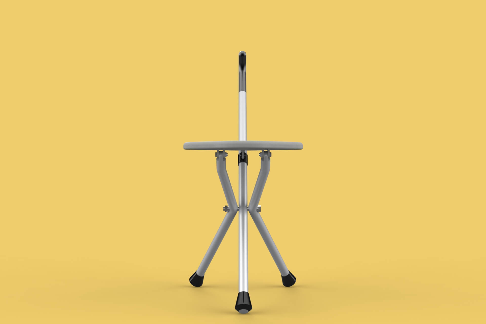 Stick Cane Chair Walking Seat Stool Pole Crutch Folding Aid - 3D Model ...