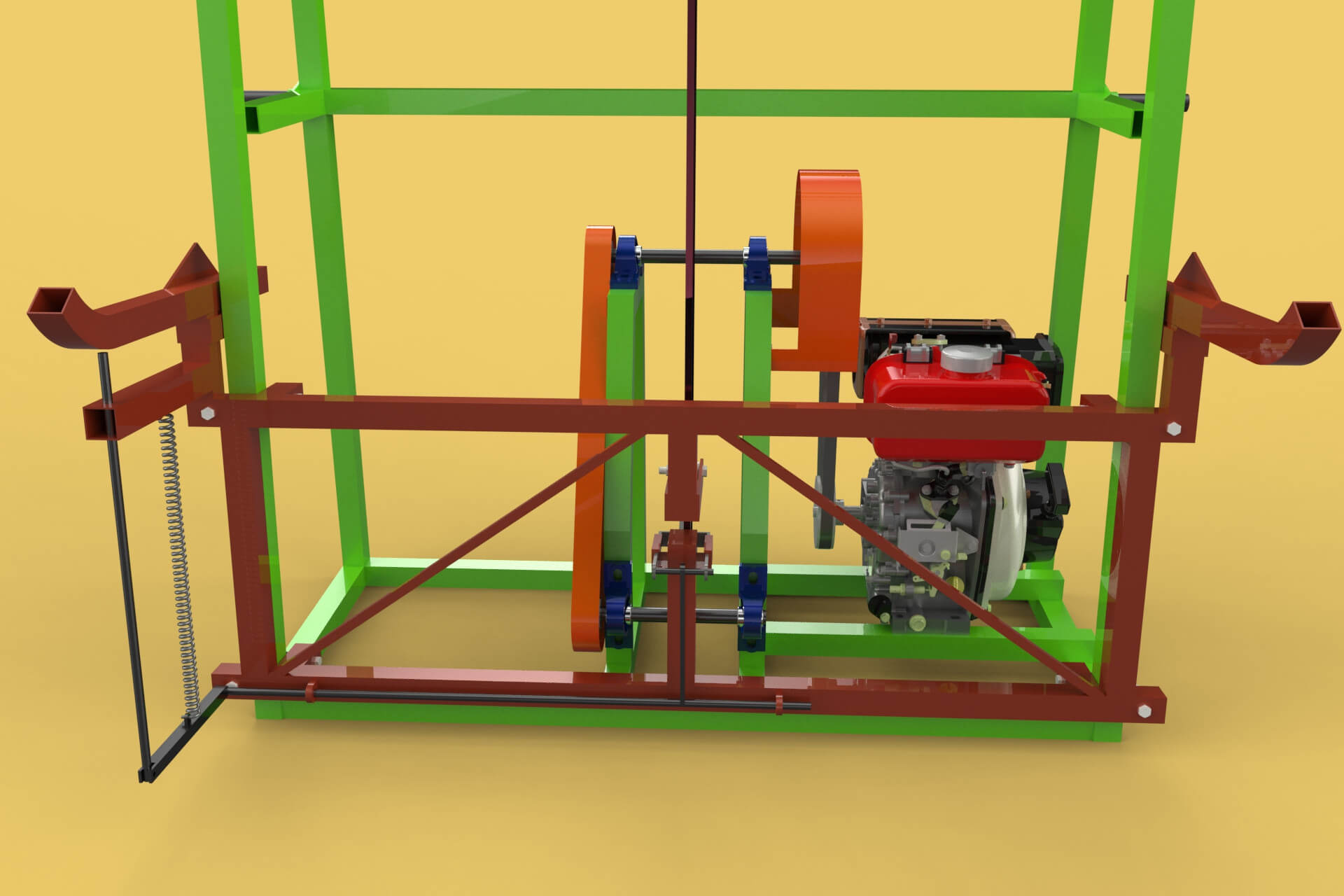 Sugarcane Loader Lifter Machine - 3D Model by surf3d