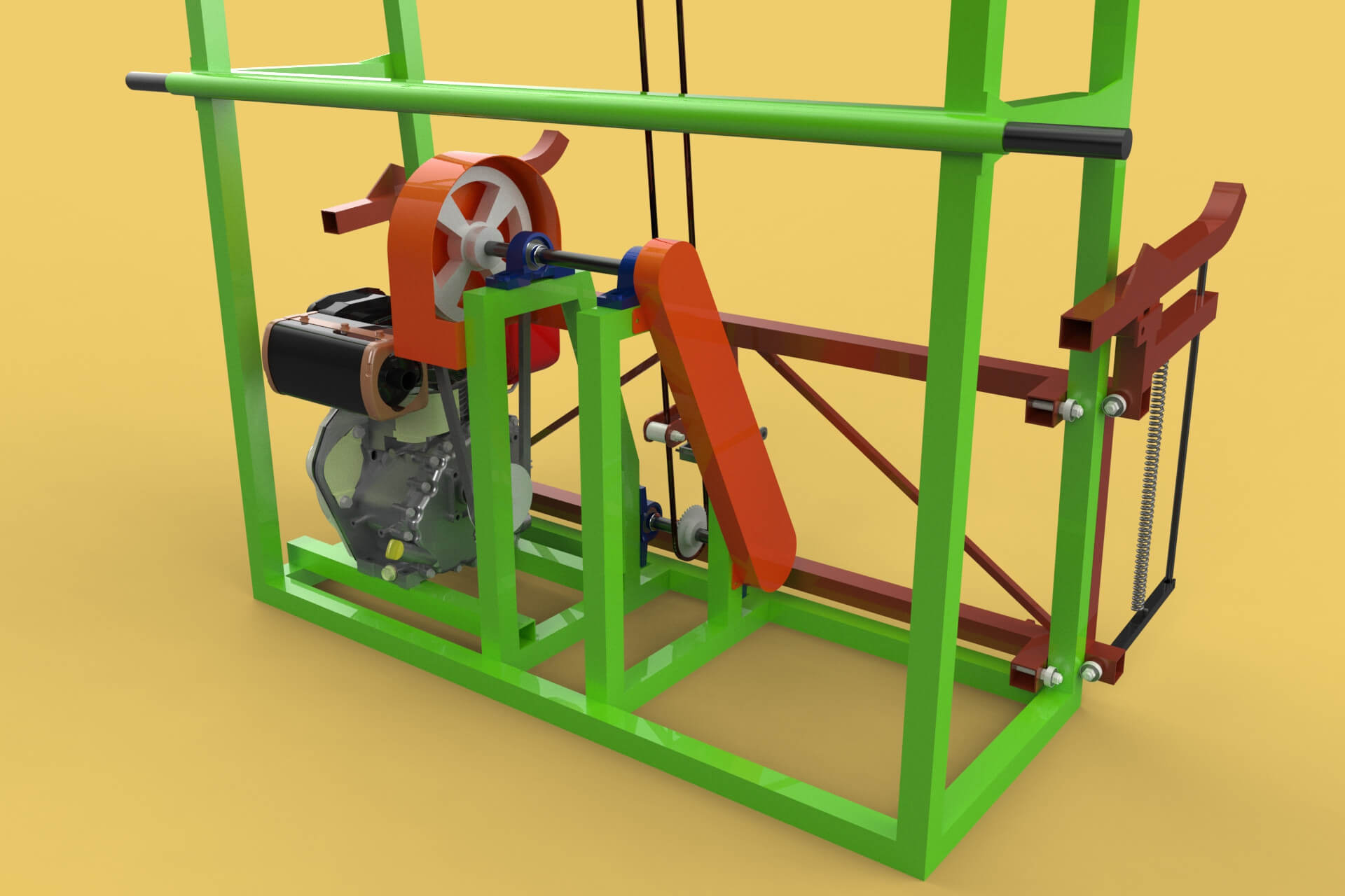 Sugarcane Loader Lifter Machine - 3D Model by surf3d