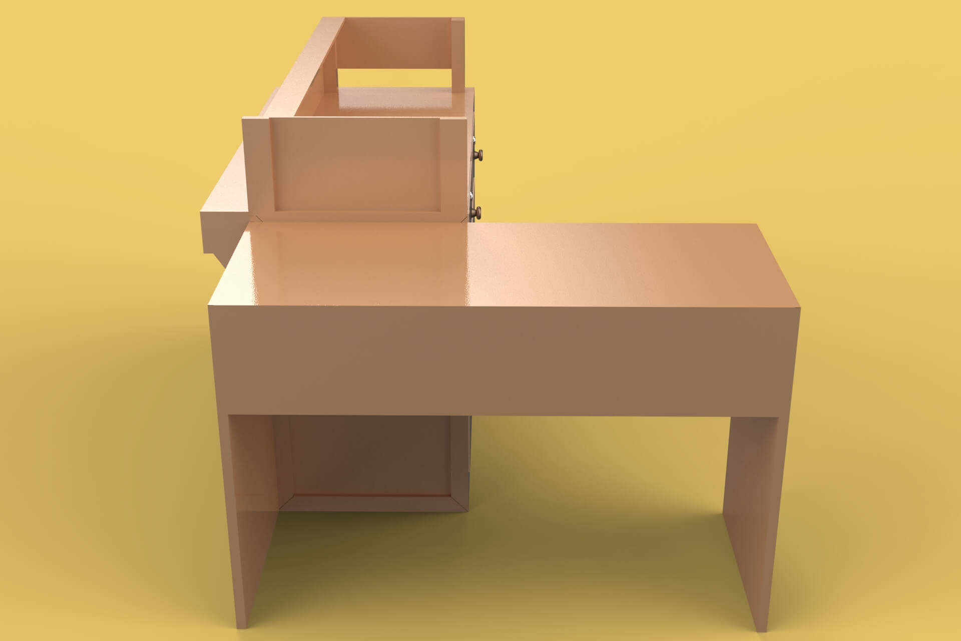 Table Cashier Receptionist Stand Booth Selling Admin Desk - 3D Model by ...