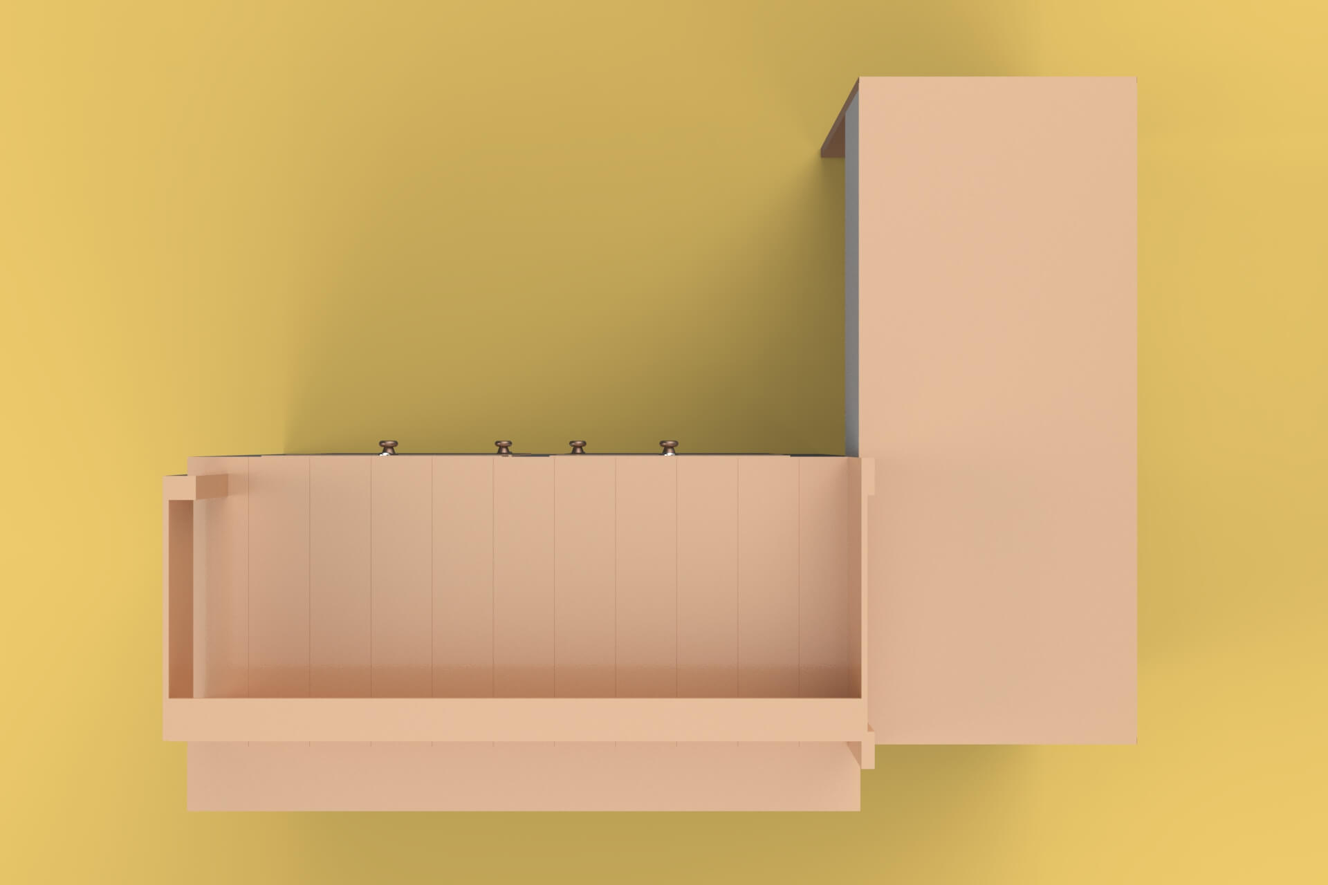 Table Cashier Receptionist Stand Booth Selling Admin Desk - 3D Model by ...