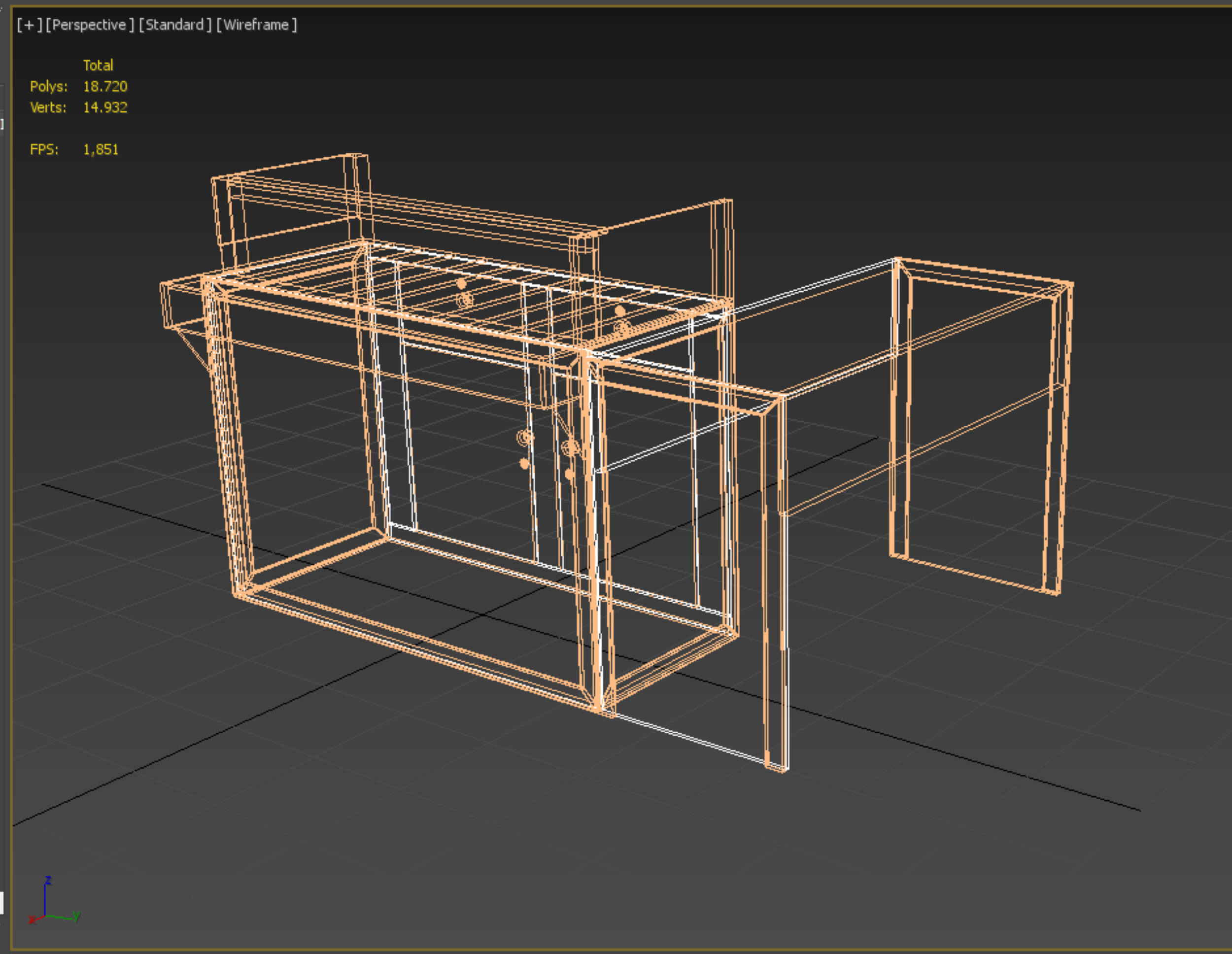 Table Cashier Receptionist Stand Booth Selling Admin Desk - 3D Model by ...