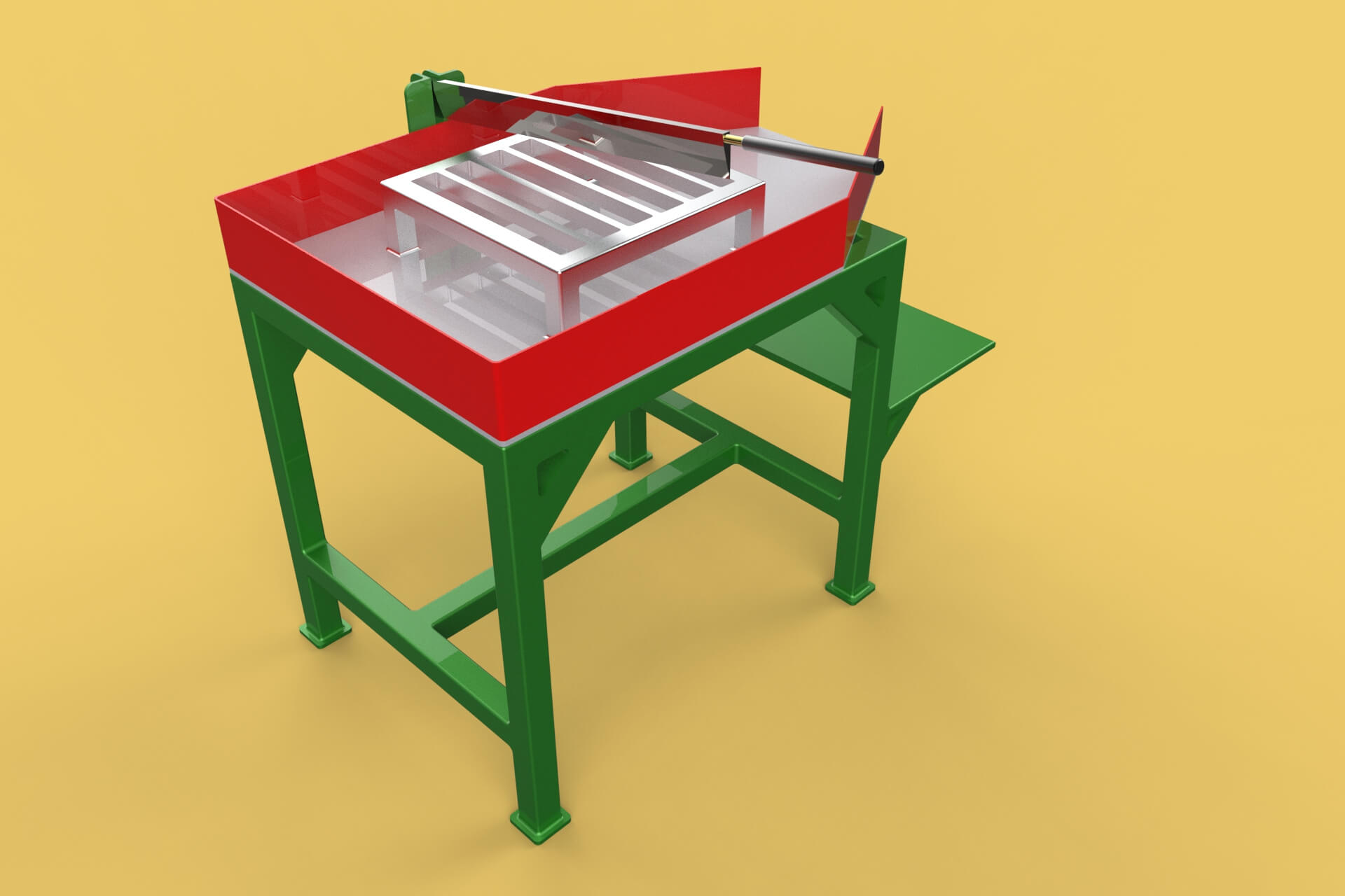 Table Lever Handle Coconut Peeler Tool Splitter Cut Divider - 3D Model ...