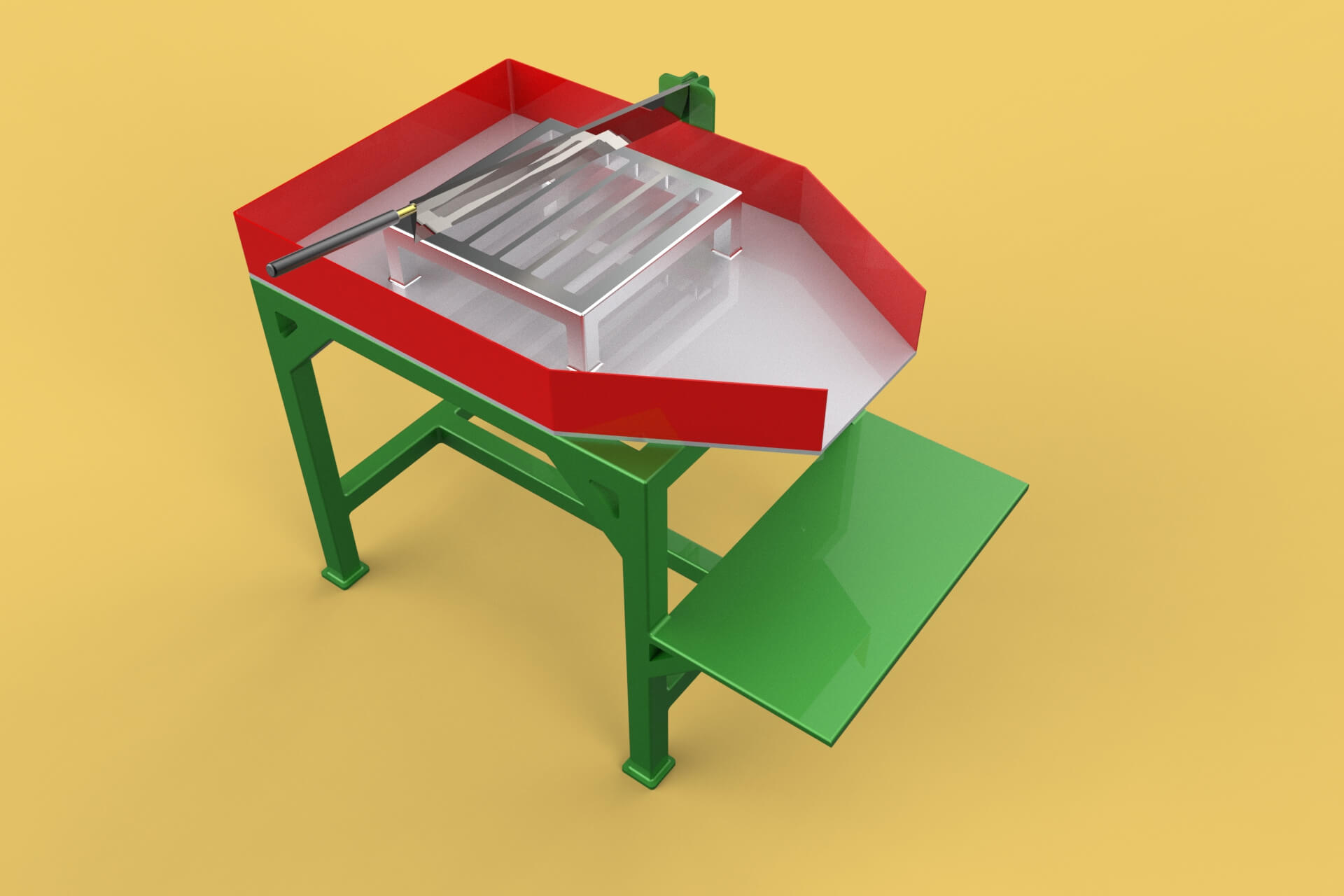 Table Lever Handle Coconut Peeler Tool Splitter Cut Divider - 3D Model ...