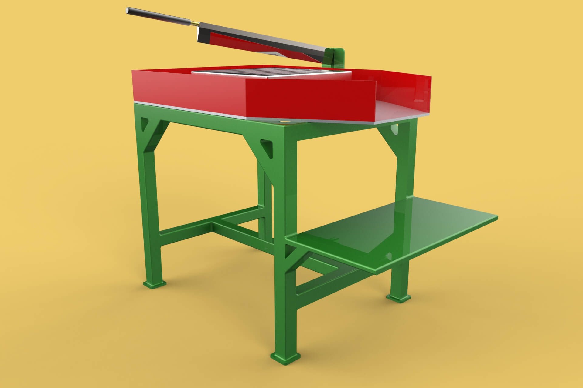 Table Lever Handle Coconut Peeler Tool Splitter Cut Divider - 3D Model ...