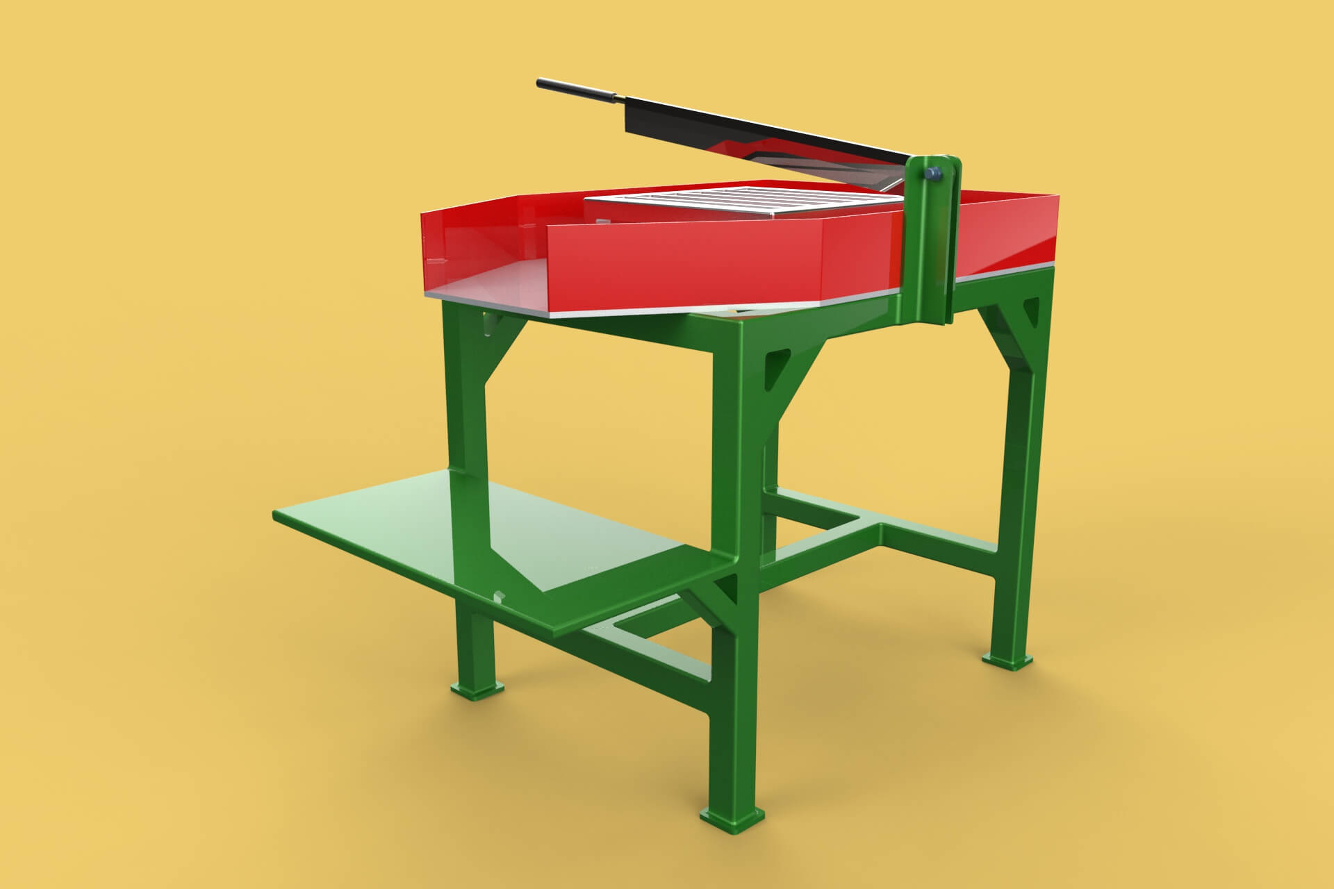 Table Lever Handle Coconut Peeler Tool Splitter Cut Divider - 3D Model ...