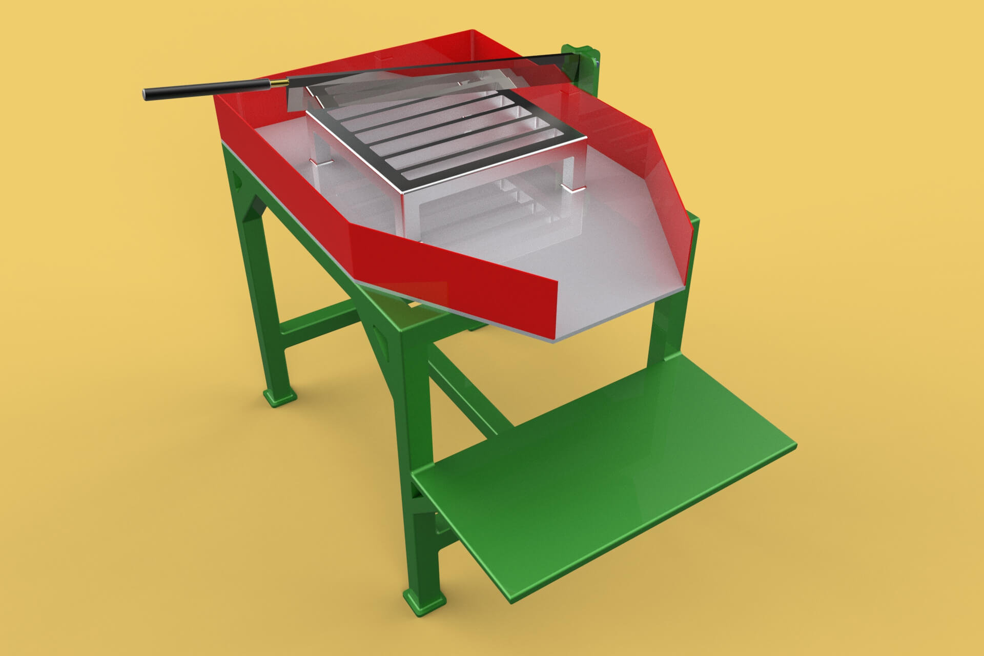 Table Lever Handle Coconut Peeler Tool Splitter Cut Divider - 3D Model ...