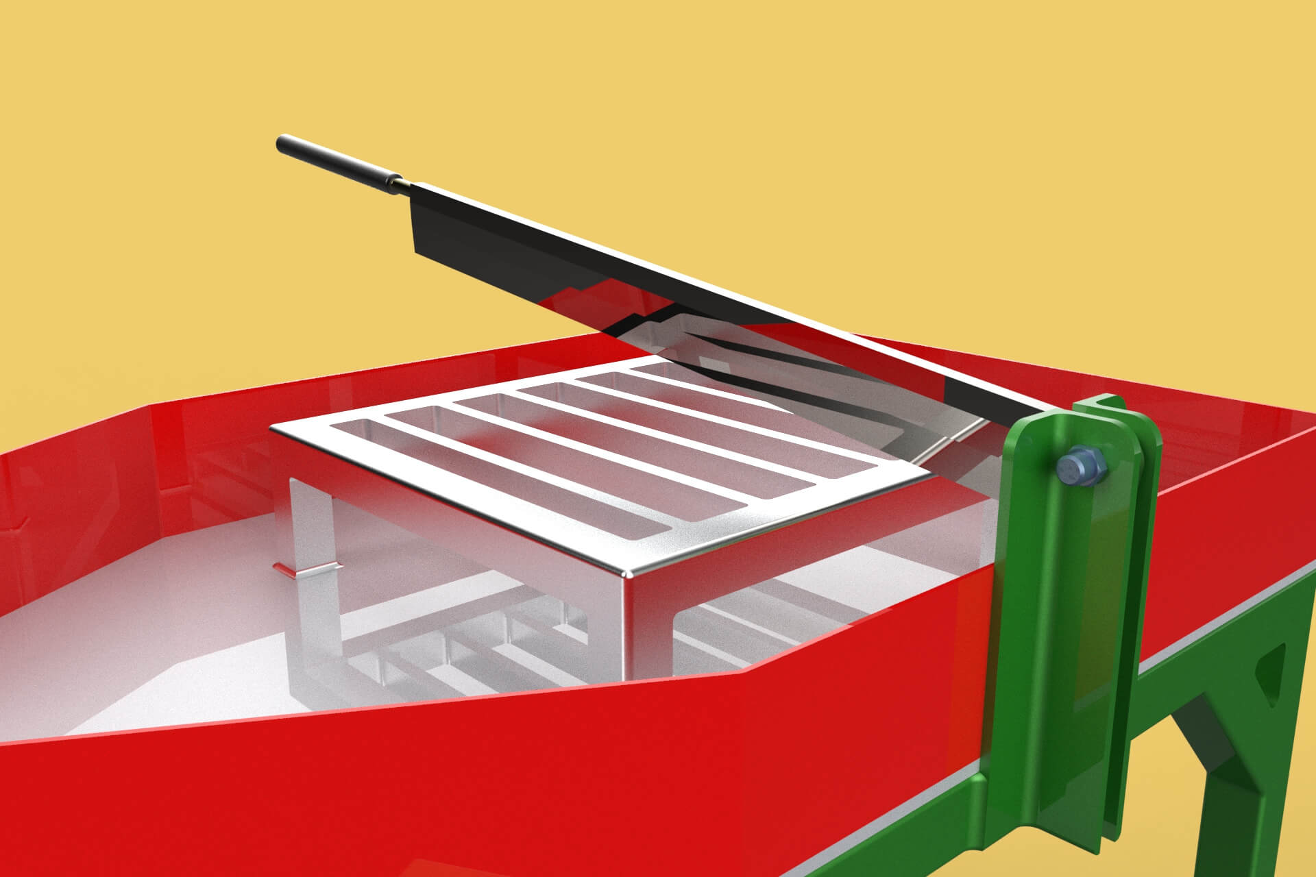 Table Lever Handle Coconut Peeler Tool Splitter Cut Divider - 3D Model ...