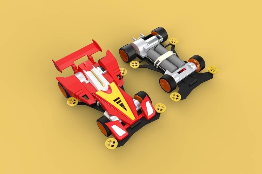 Tamiya Mini 4WD Sonic Magnum Avante Car Toy - 3D Model by surf3d