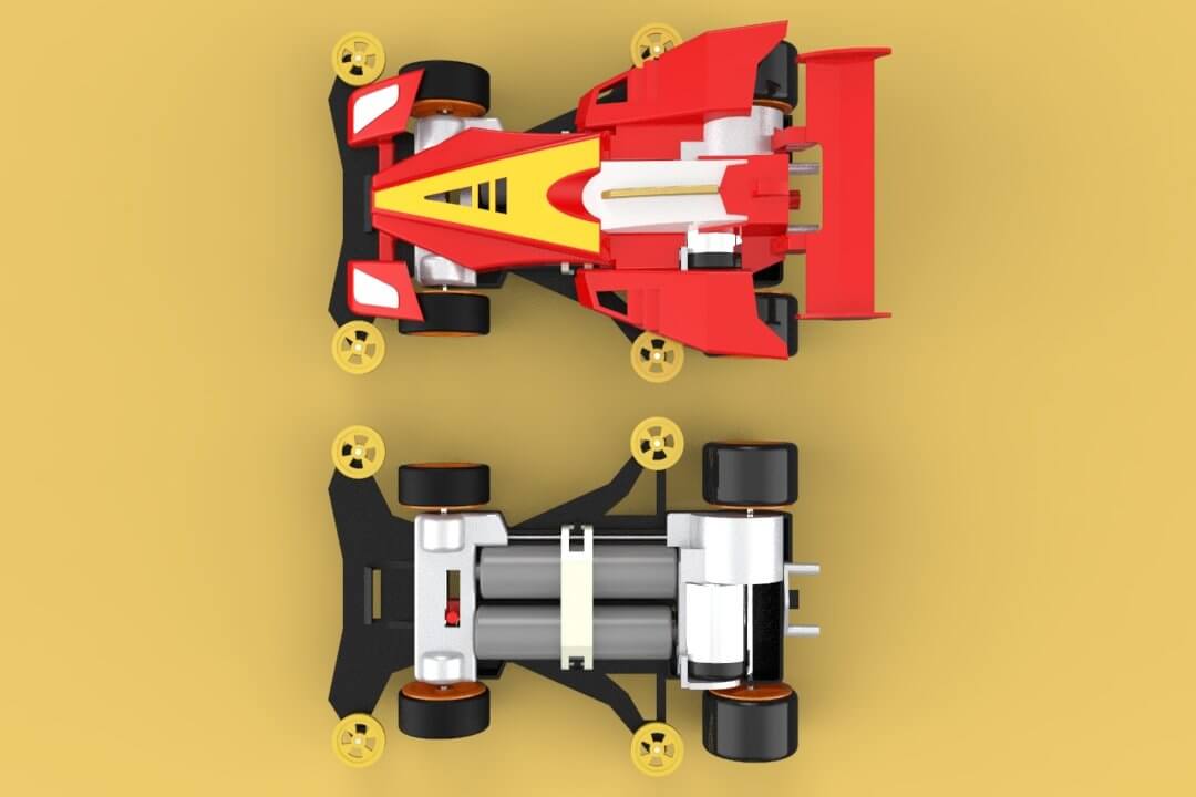 Tamiya Mini 4WD Sonic Magnum Avante Car Toy - 3D Model by surf3d