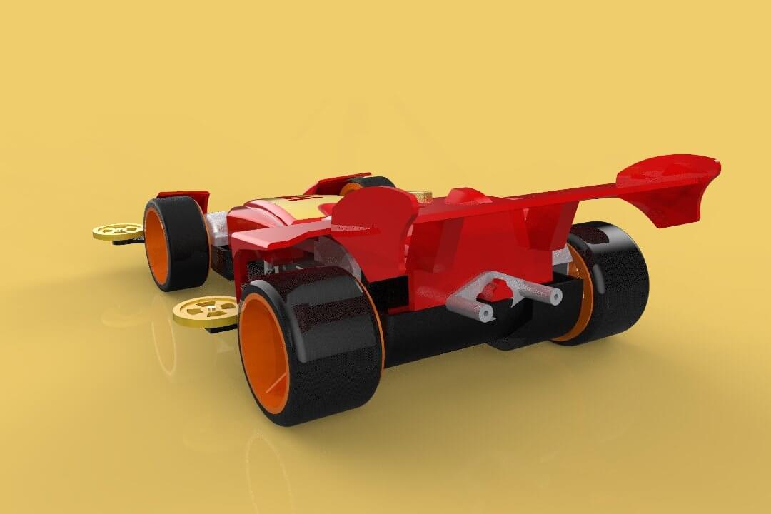 Tamiya Mini 4WD Sonic Magnum Avante Car Toy - 3D Model by surf3d