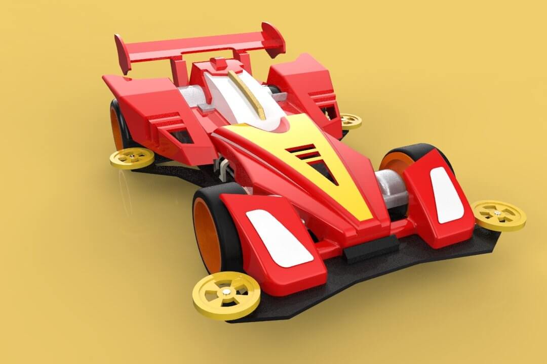 Tamiya Mini 4WD Sonic Magnum Avante Car Toy - 3D Model by surf3d
