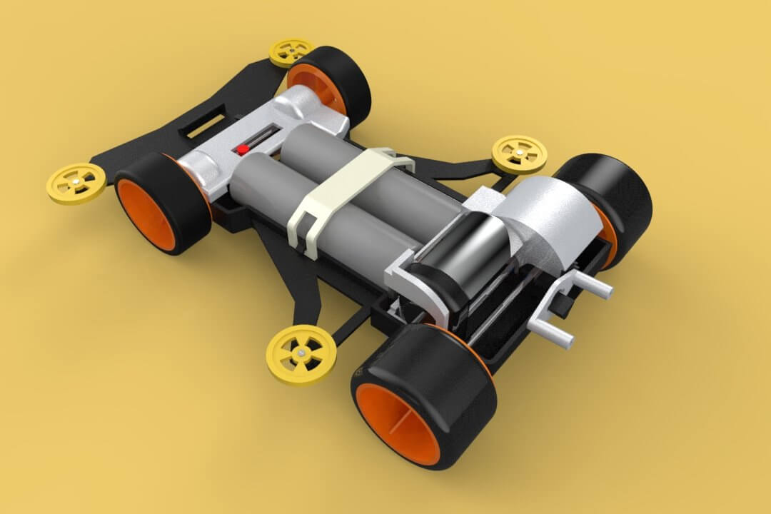 Tamiya Mini 4WD Sonic Magnum Avante Car Toy - 3D Model by surf3d