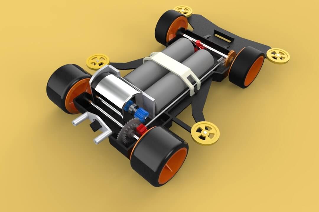 Tamiya Mini 4WD Sonic Magnum Avante Car Toy - 3D Model by surf3d