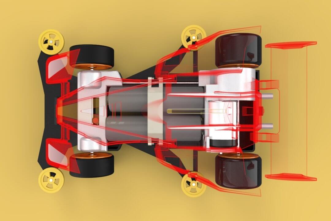 Tamiya Mini 4WD Sonic Magnum Avante Car Toy - 3D Model by surf3d