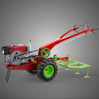 Teeth Tine Tooth Plow Plough Rake Harrow Kit on Hand Tractor - 3D Model ...