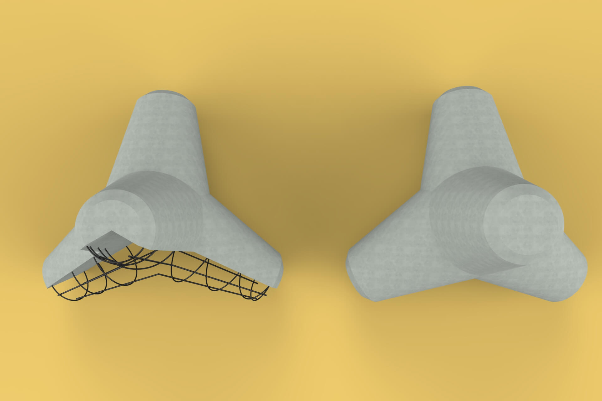 Tetrapod Break Water - 3D Model by surf3d