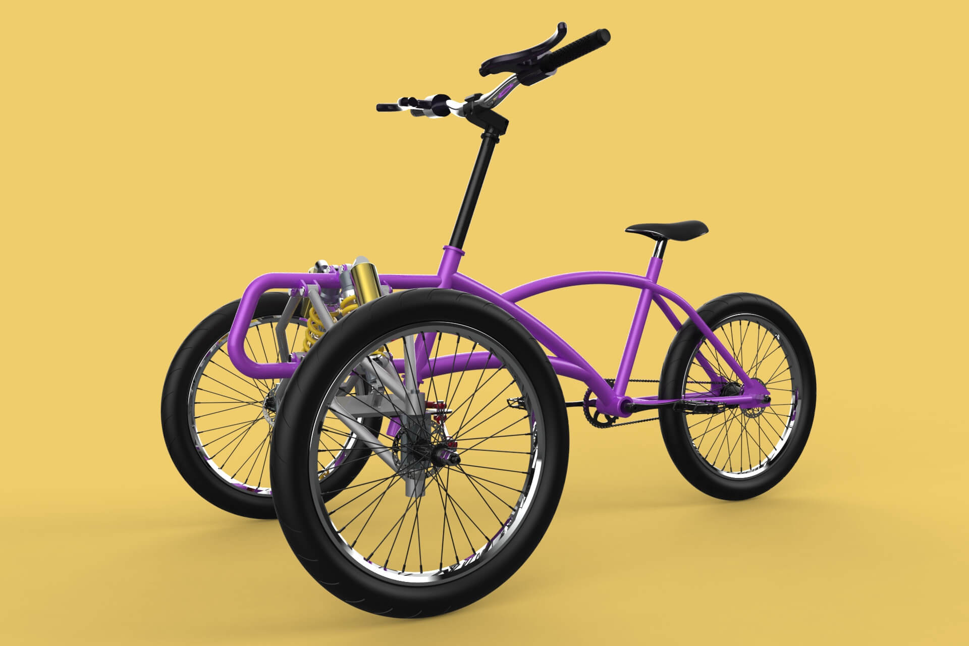 Tilting Bike Trike - 3D Model by surf3d