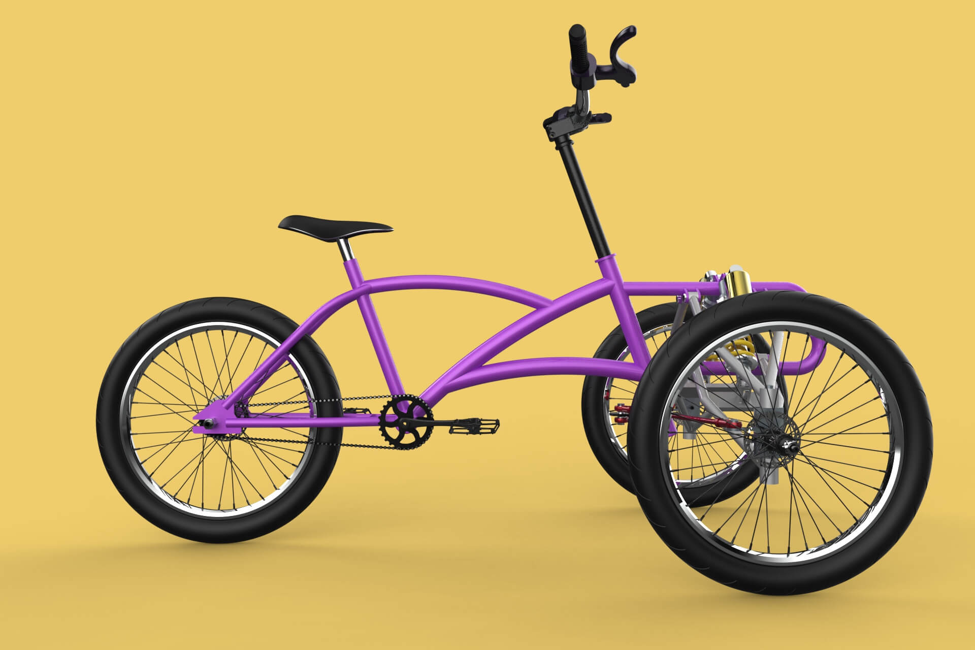 Tilting Bike Trike - 3D Model by surf3d