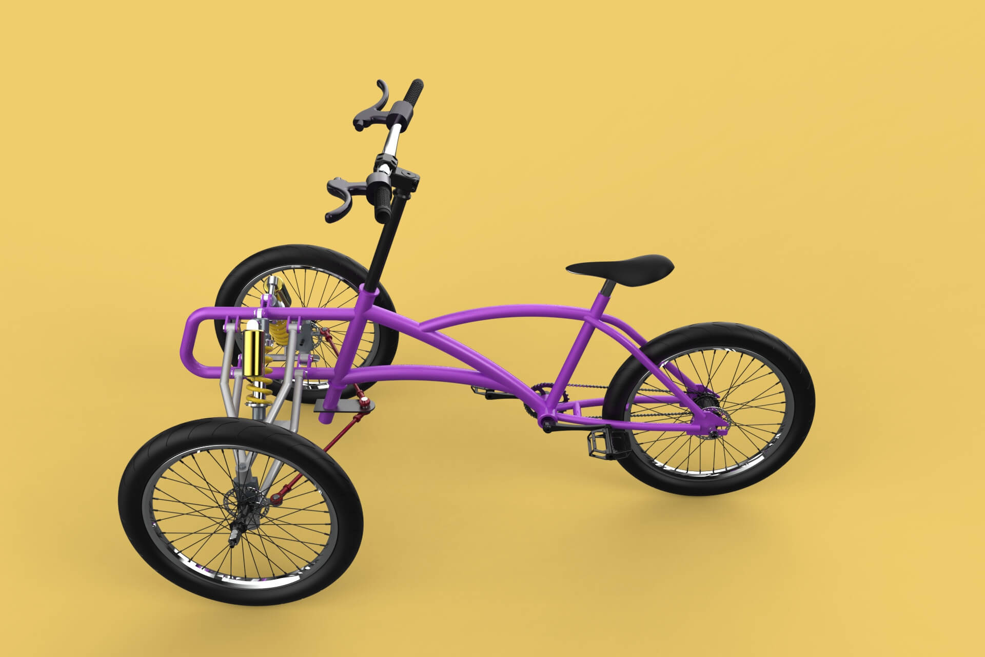 Tilting Bike Trike - 3D Model by surf3d