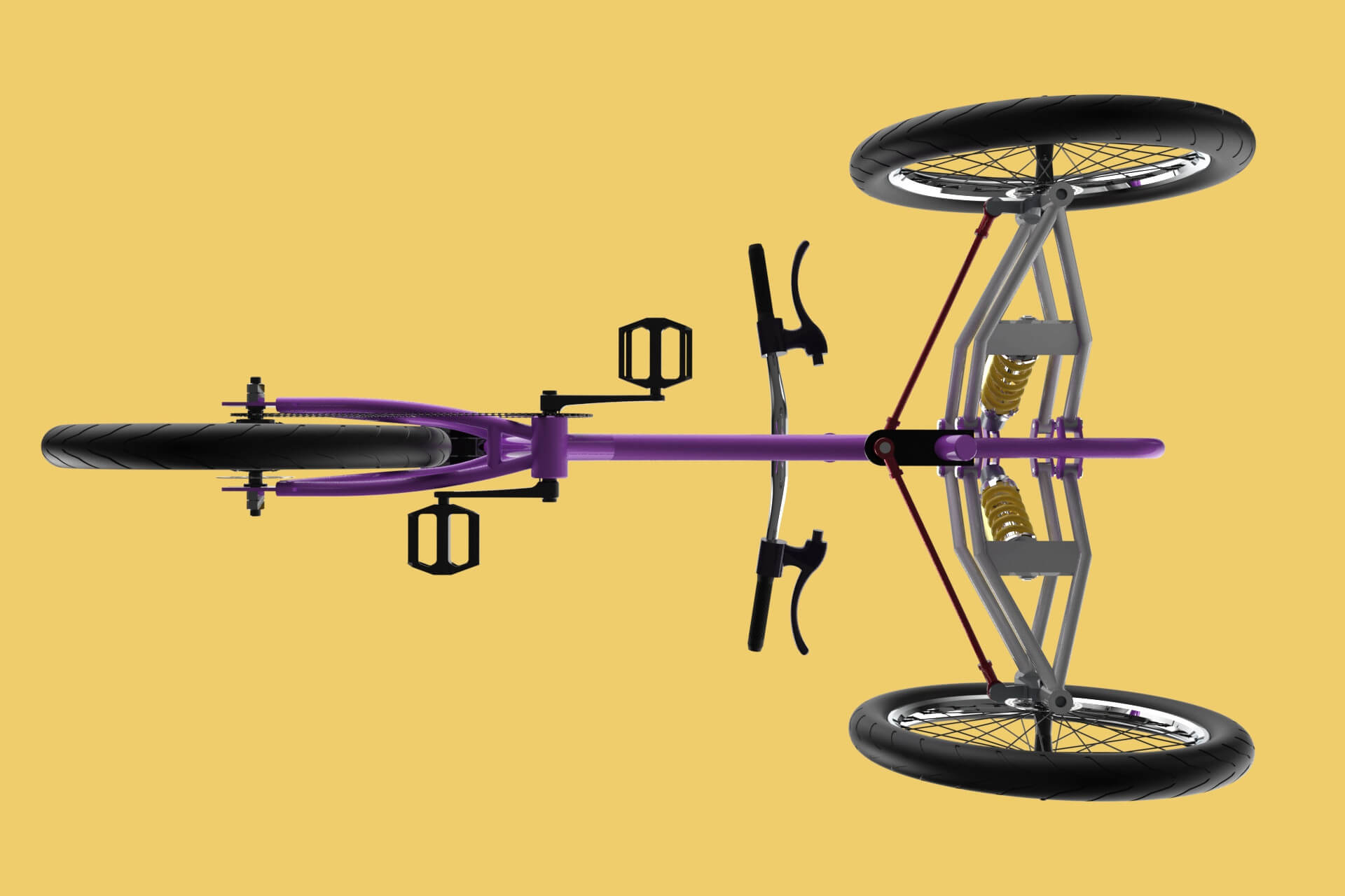 Tilting Bike Trike - 3D Model by surf3d