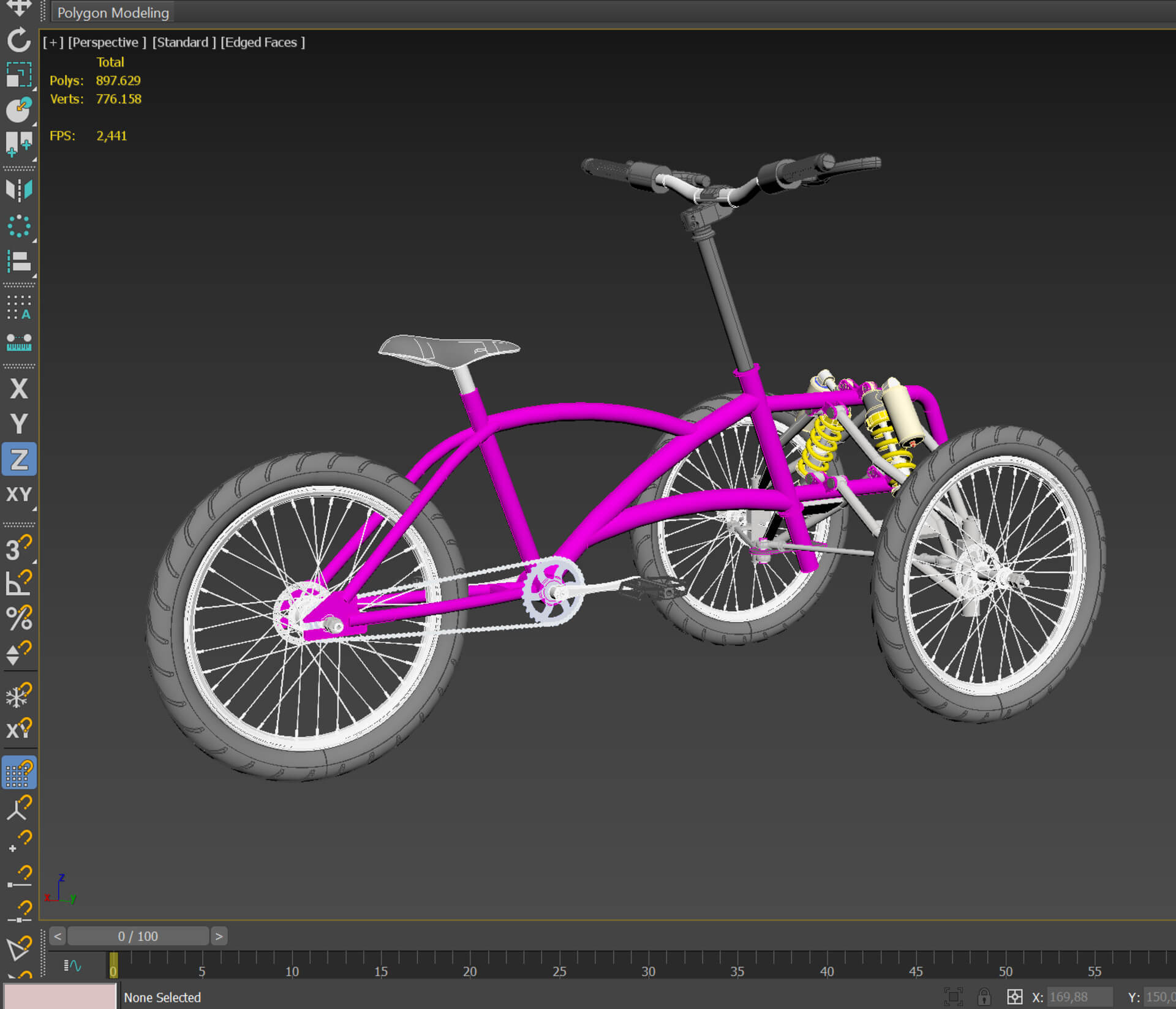 Tilting Bike Trike - 3D Model by surf3d