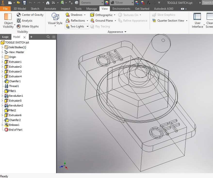 Toggle Switch - 3D Model by surf3d