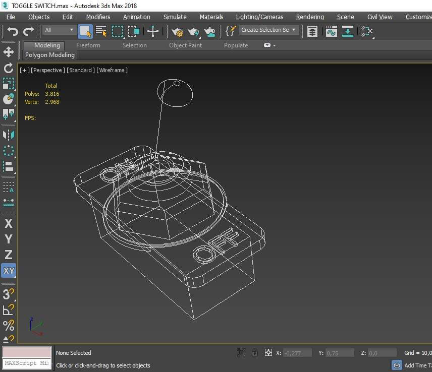 Toggle Switch - 3D Model by surf3d