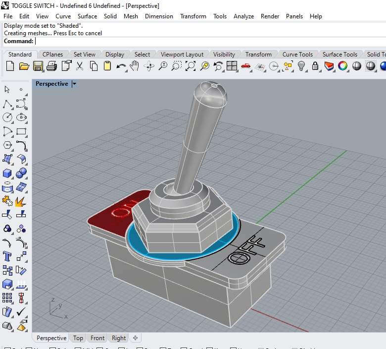 Toggle Switch - 3D Model by surf3d