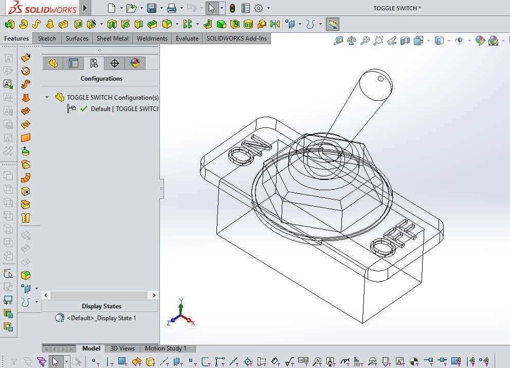 Toggle Switch - 3D Model by surf3d