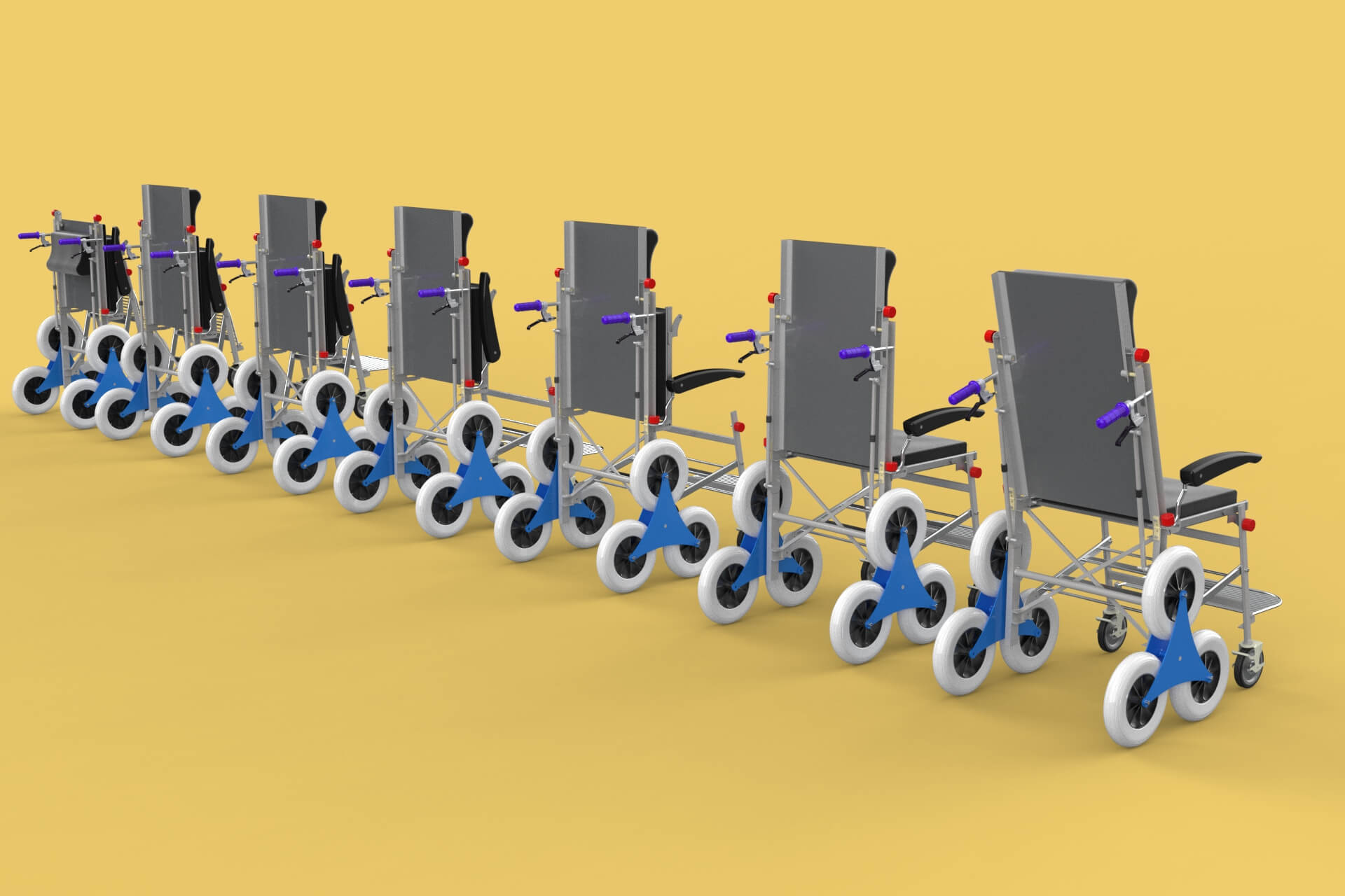 100kg Capacity Chair Trolley Folding Shopping Trolley With Built-in ...
