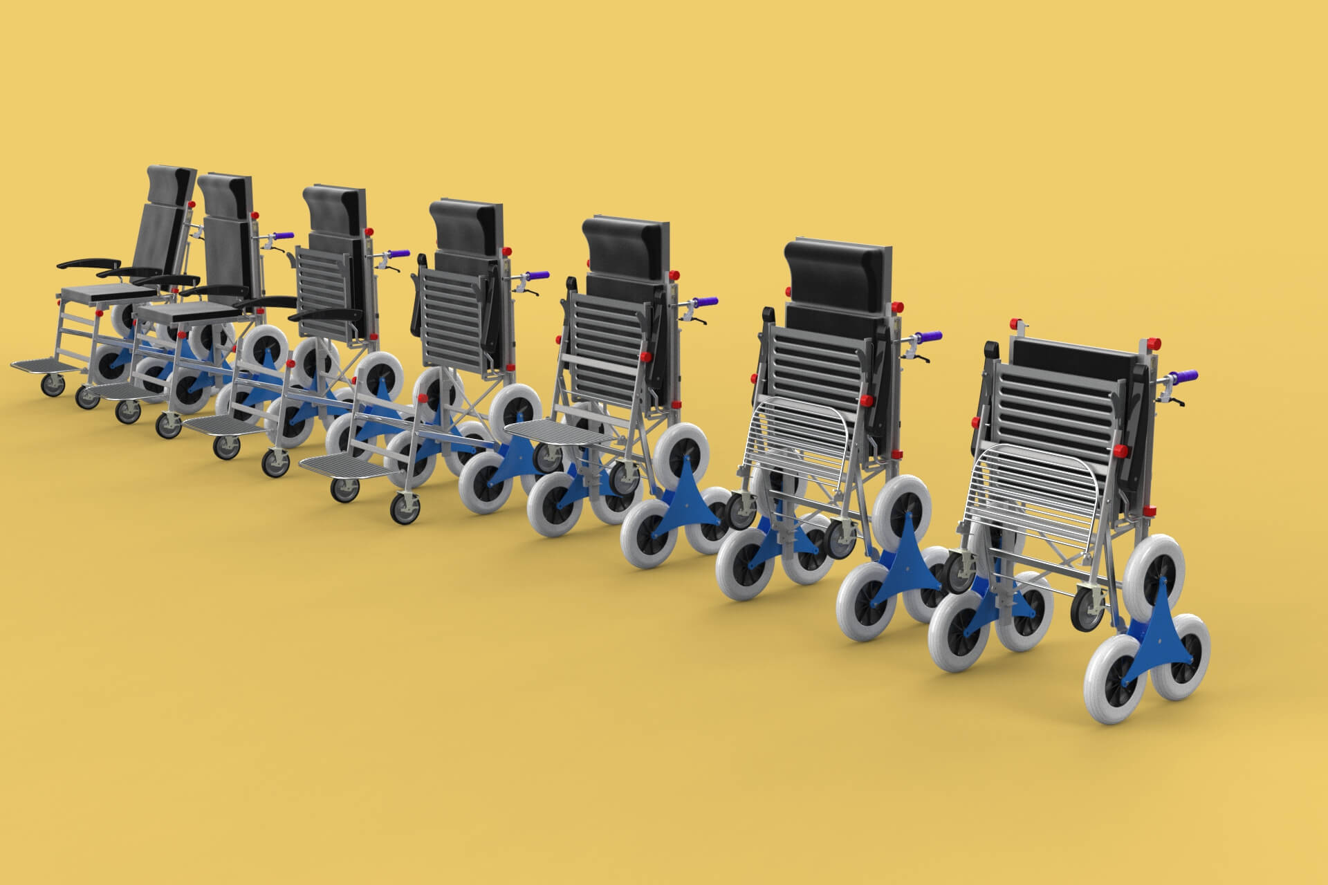 100kg Capacity Chair Trolley Folding Shopping Trolley With Built-in ...