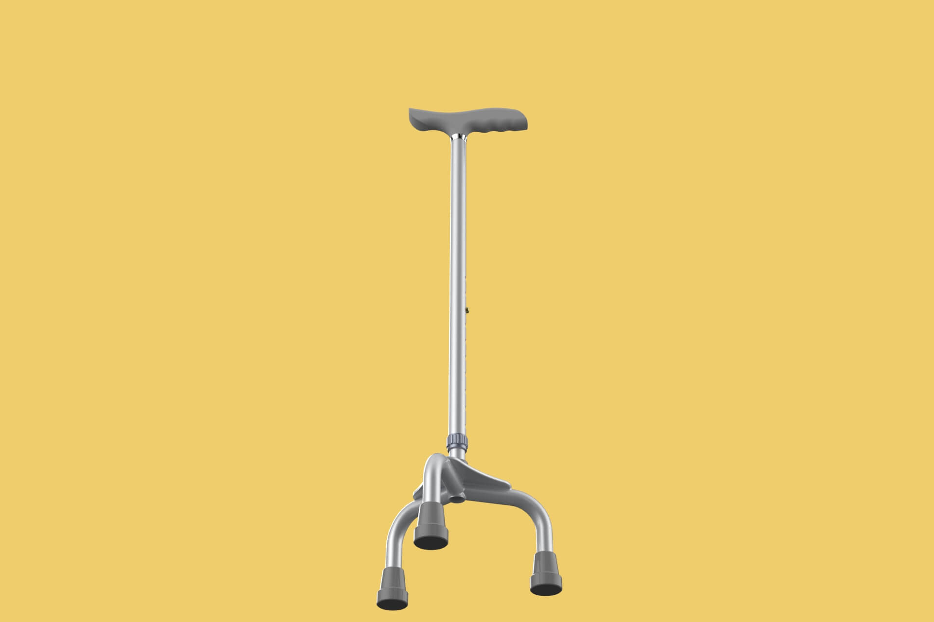 Tripod Walking Cane Aid Elderly Stick Pole Gait 3-Feet Leg 3D Model by ...