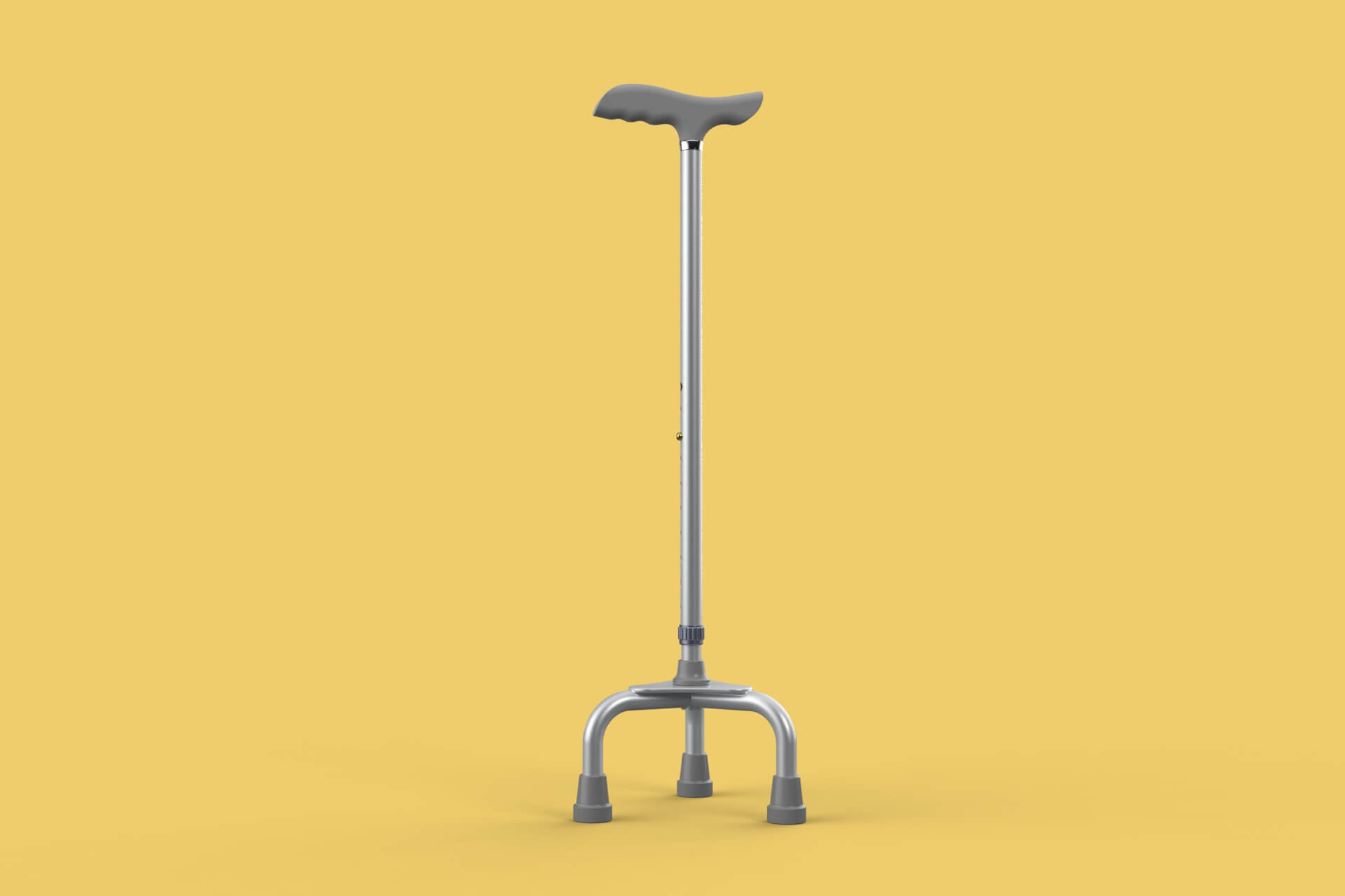 Tripod Walking Cane Aid Elderly Stick Pole Gait 3-Feet Leg 3D Model by ...