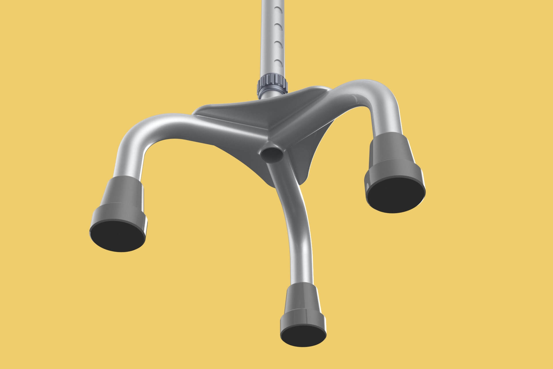 Tripod Walking Cane Aid Elderly Stick Pole Gait 3-Feet Leg 3D Model by ...