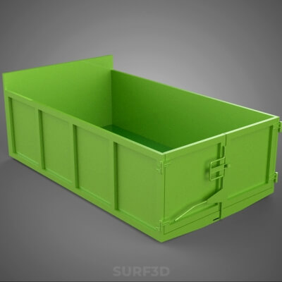 TRUCK BED DUMP BODY BOX CONTAINER BIN CARGO VEHICLE PICKUP C - 3D Model ...