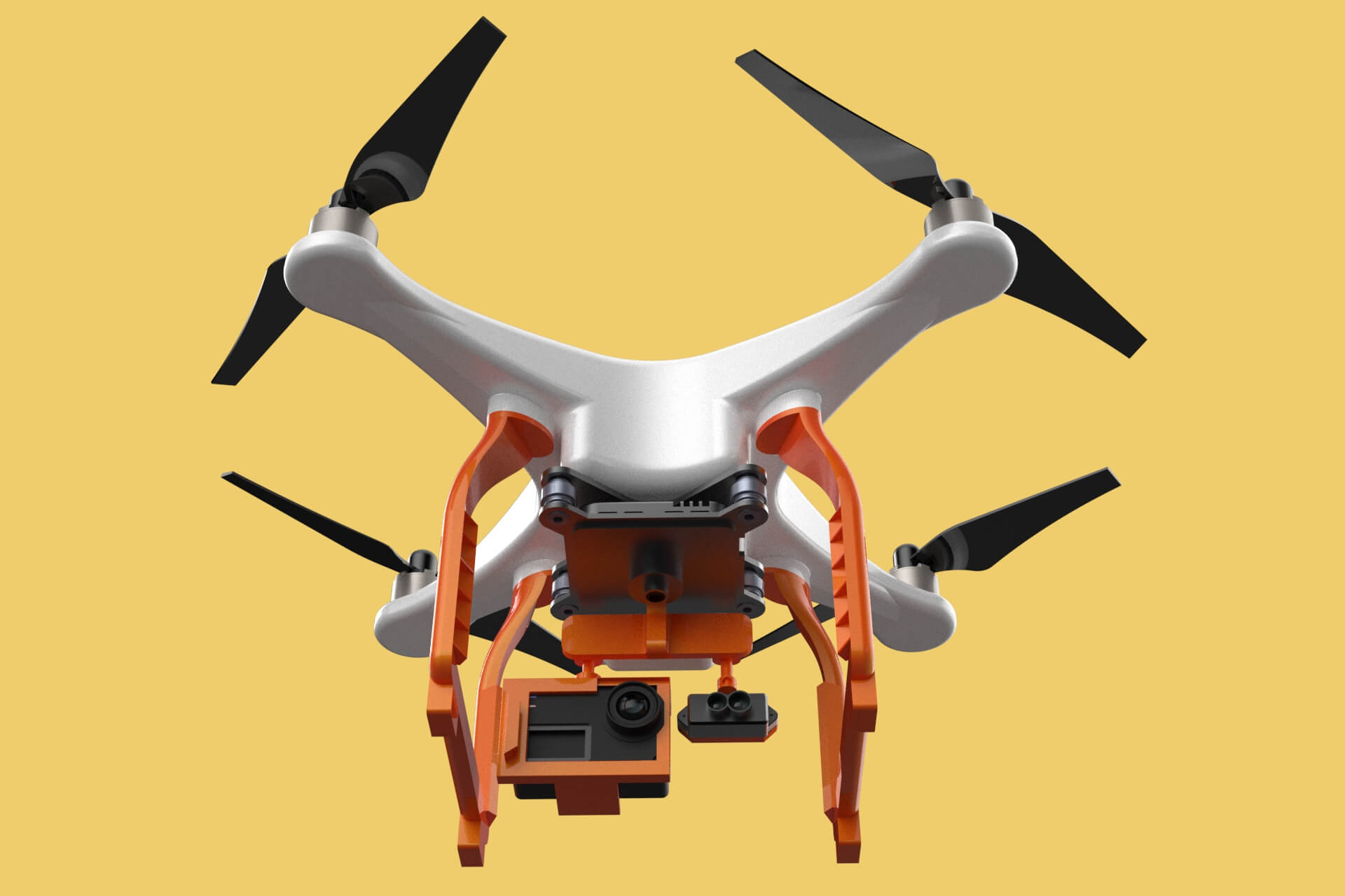 UAV Lidar Drone Quadcopter Scanner Surveying Explore Mapping - 3D Model ...