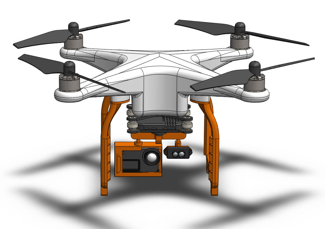 UAV Lidar Drone Quadcopter Scanner Surveying Explore Mapping - 3D Model ...