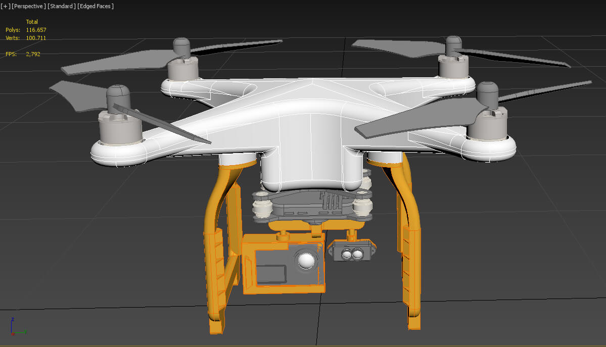 UAV Lidar Drone Quadcopter Scanner Surveying Explore Mapping - 3D Model ...