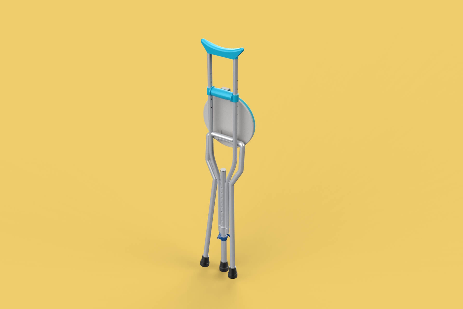 UNDERARM CRUTCHES SHOULDER CRUTCH FOLDING CHAIR SEAT WALKING - 3D Model by surf3d