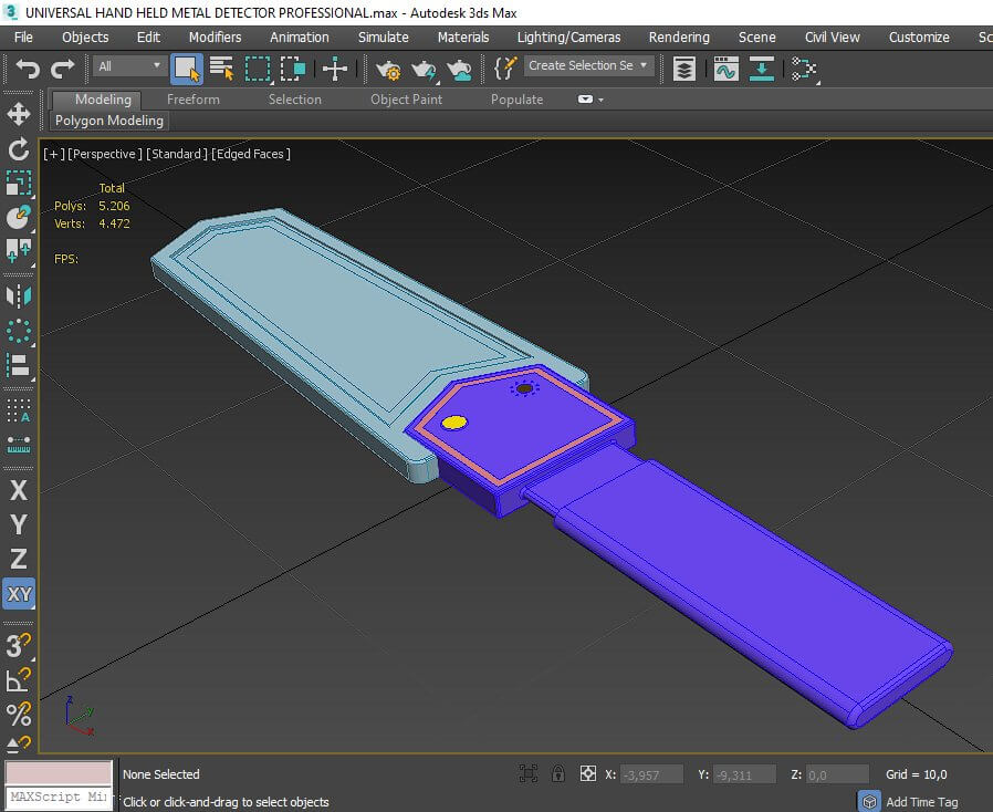 Hand Held Metal Detector - 3D Model by surf3d