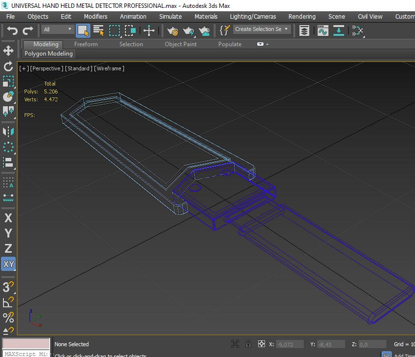 Hand Held Metal Detector - 3D Model by surf3d
