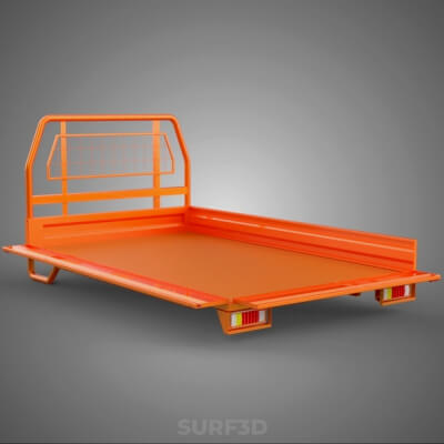 Ute Headboard Tailgate Drop Side Load Bed Body Pickup Truck - 3D Model ...