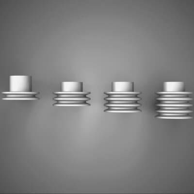 Various Groove Pulley Sheave Multi Track Wheel Drive V Belt - 3D Model ...