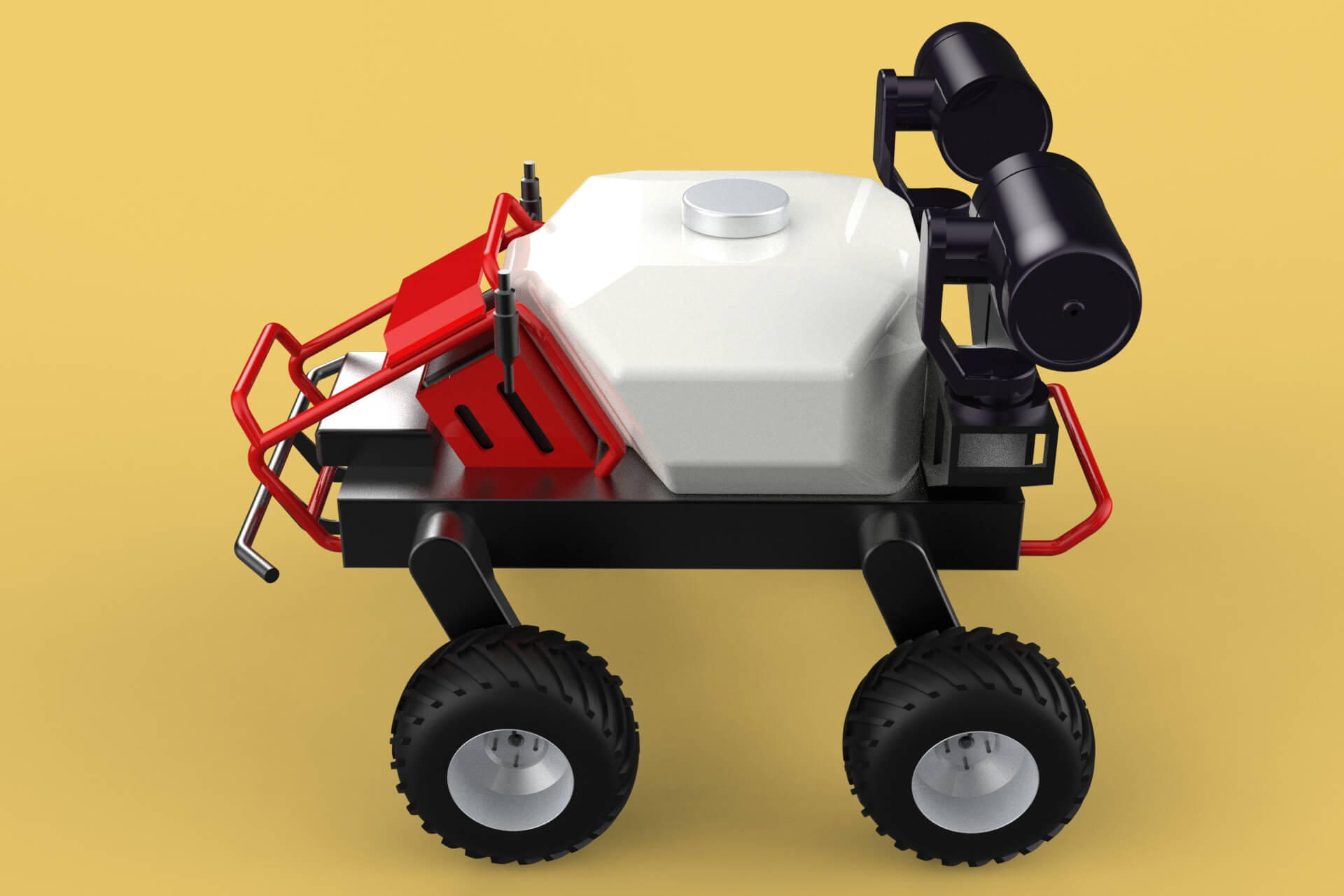 Vehicle Sprayer Autonomous Unmanned Robot Tractor Ground - 3D Model by surf3d