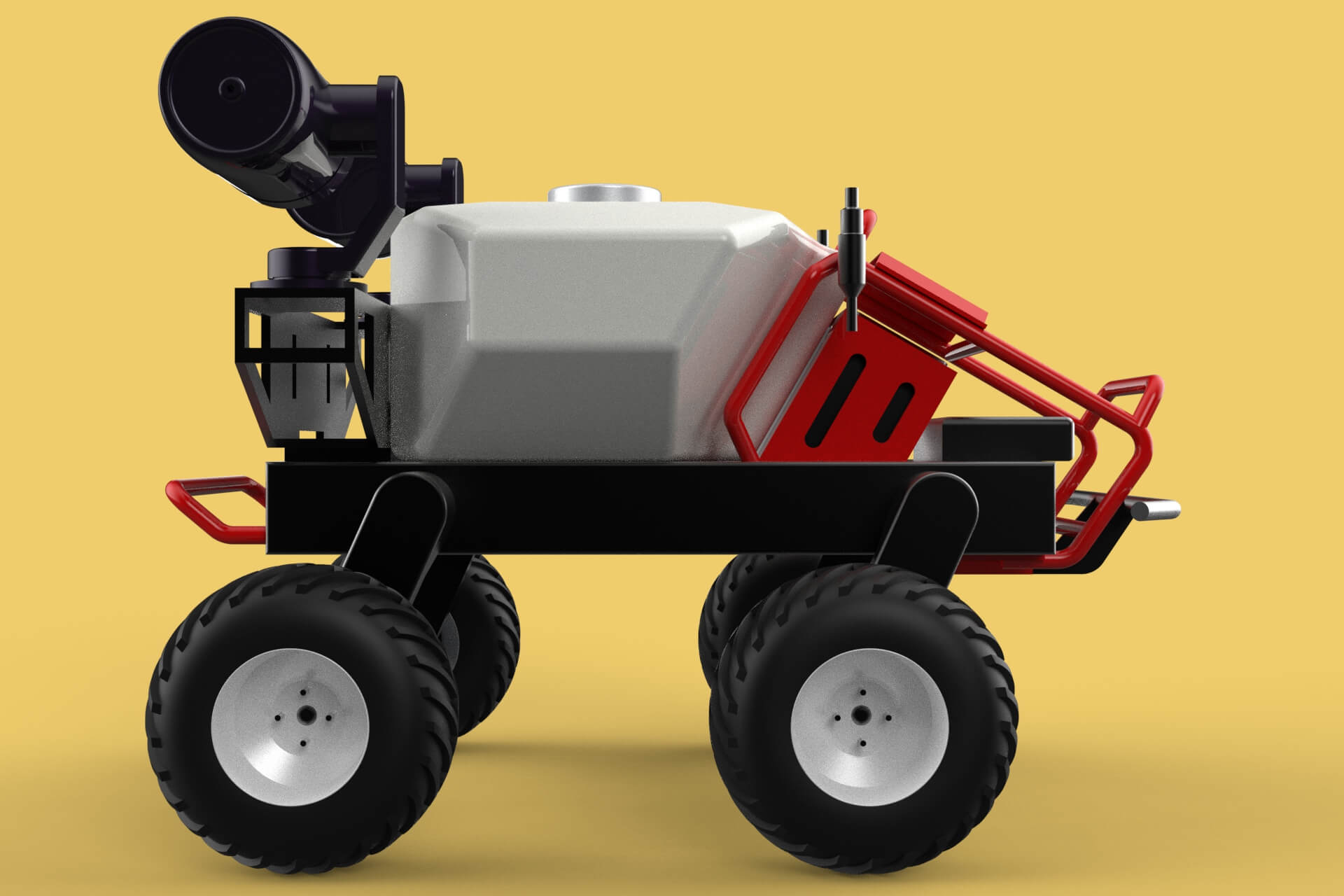 Vehicle Sprayer Autonomous Unmanned Robot Tractor Ground - 3D Model by ...