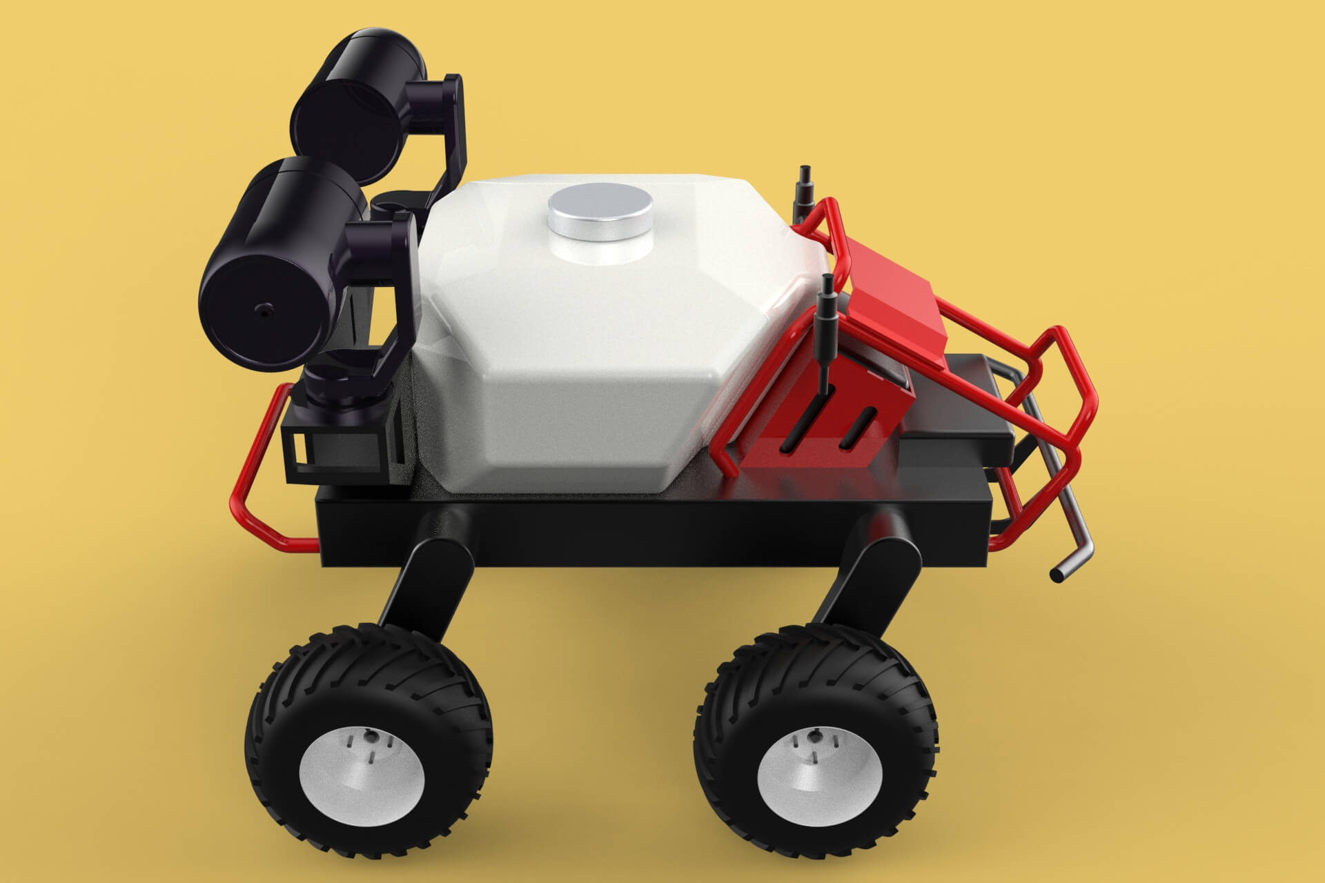 Vehicle Sprayer Autonomous Unmanned Robot Tractor Ground - 3D Model by ...